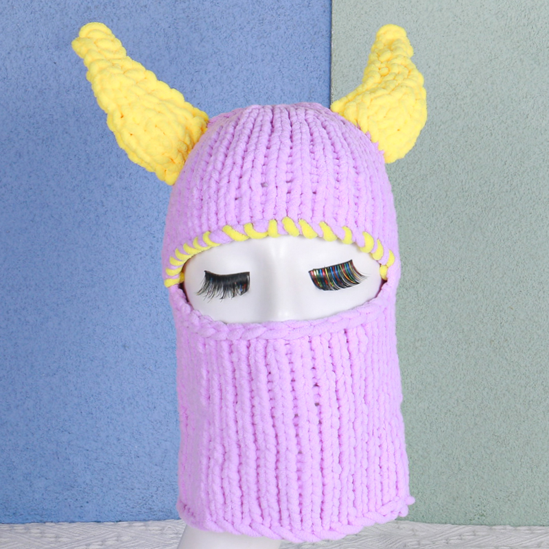 Women Winter Balaclava Cap Halloween Party Funny Rabbit Ears Creative ...